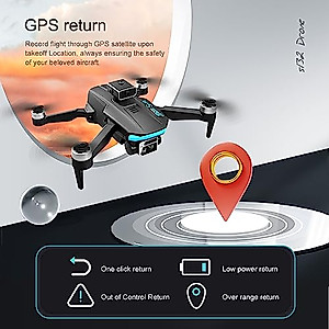 GoolRC GPS 5GWIFI Remote Control Drone with Camera 720P Dual Camera Obstacle Avoidance Brushless Motor Optical Flow Localization Remote Control Quadcopter for Kids Adults with Storage Bag