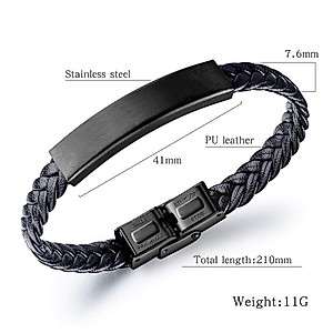 ZKXXJ WWJD HWLF Bracelets Set for Men Women Dainty Braided Leather What Would Jesus Do He Would Love First Bracelet Inspirational Religious Reminder Jewelry Gifts for Him Her,Adjustable