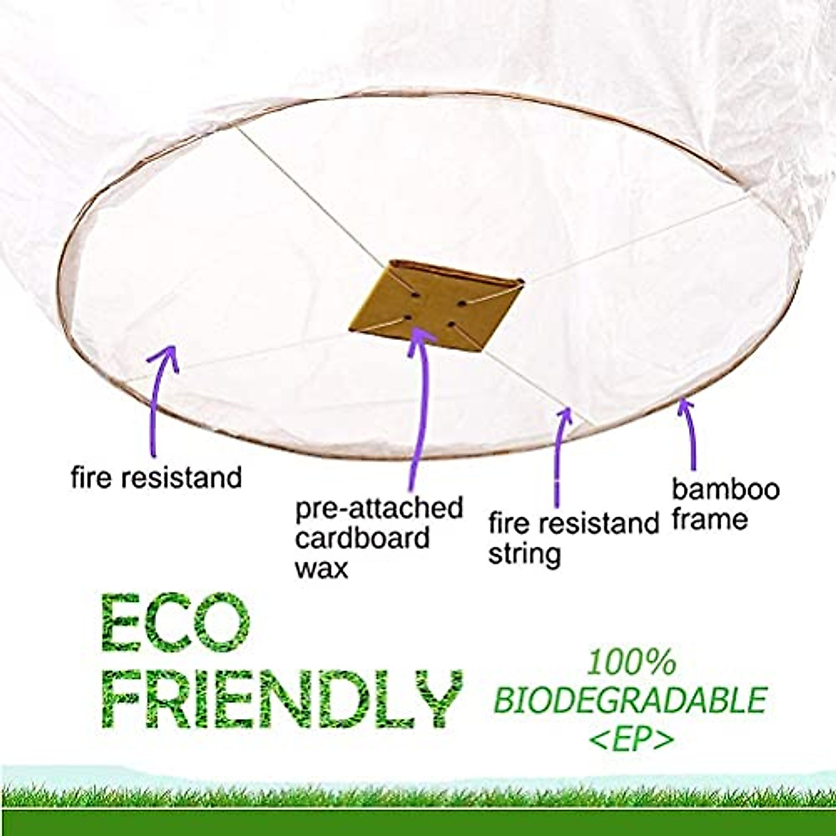 Linternas de Cielo Chino biodegradables para bodas, Fiestas, festivales, conmemorativos y más (paquete de 11)