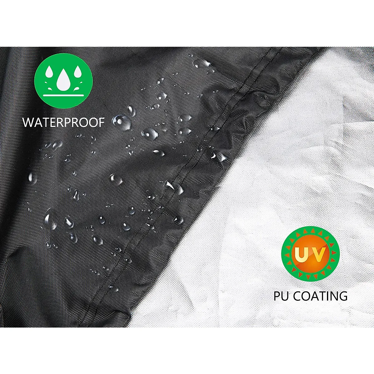 Riding Lawn Mower Cover Waterproof Heavy Duty 420D Polyester Oxford Tractor Cover Fits Decks up to 54" ,Waterproof and UV, Dust, Dirt, Wind Protection with Drawstring Storage Bag,Black