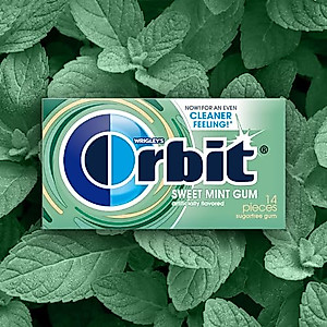 ORBIT Sweet Mint Sugar Free Chewing Gum, 12 Packs of 14-Pieces (168 Total Pieces)