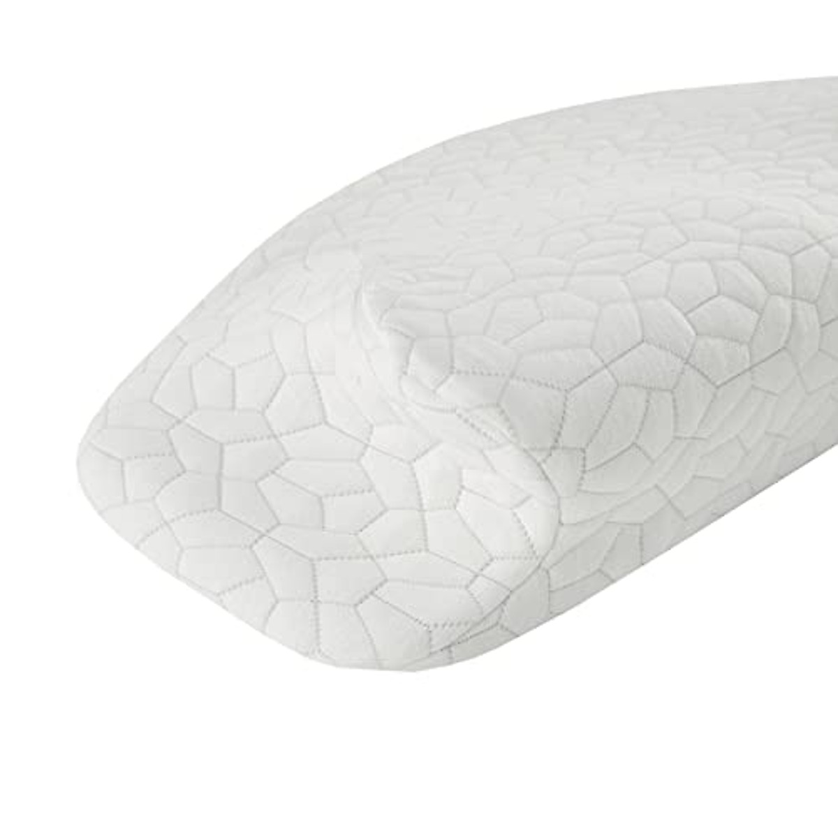 Sleep Philosophy Angel Winged Contour Cervical Memory Foam Pillow, for Back Stomach, Ergonomic Neck Support with Super Soft Removable Rayon from Bamboo Cover White, 27.5" L x 13" W x 4.5" H