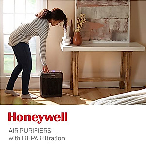 Honeywell InSight HEPA Air Purifier with Air Quality Indicator for Medium-Large Rooms (190 sq ft), Black - Wildfire/Smoke, Pollen, Pet Dander, and Dust Air Purifier