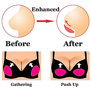 LZWIN Waterproof Silicone Chicken Cutlets Bra Inserts - Soft Push Up Enhancer Pads for Summer Swimsuits & Bikini