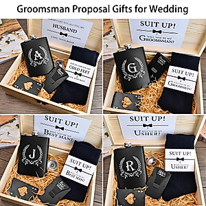 ELEGANTPARK Hip Flasks for Liquor for Men with Initials Monogrammed Gifts for Men Birthday Personalized Gifts for Him Groomsmen Dad Engraved Hip Flask with Funnel 8 OZ Letter A