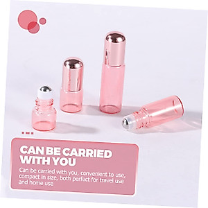 Lurrose 10pcs roller Mini Home - Women Sample Refillilable Perfume Oil Tube for Cosmetics Vials Size Lip Er Essential Vial Bottles Refillable Cosmetic Lid Small Ml Diffuser Travel Aroma