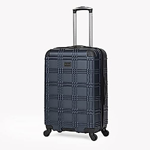 Ben Sherman Nottingham Lightweight Hardside 4-Wheel Spinner Travel Luggage, Naval, 28-Inch Checked