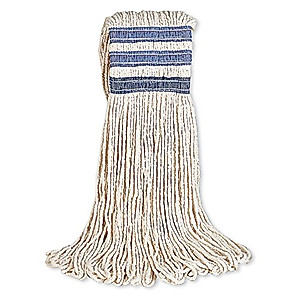 Rubbermaid Commercial Products Universal Headband Cotton Floor Mop, 24-Ounce Capacity, Heavy Duty Looped End Cotton Wet Mop for Floor Cleaning Office/School/Stadium/Lobby/Restaurant