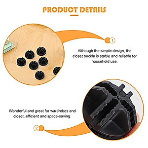 iplusmile Cable Connectors 30pcs Wire Cube Plastic Connectors for Cube Storage Shelving and Cabinet Modular Organizer Closet Clasp Buckle Clip Black Wire Shelf Rack