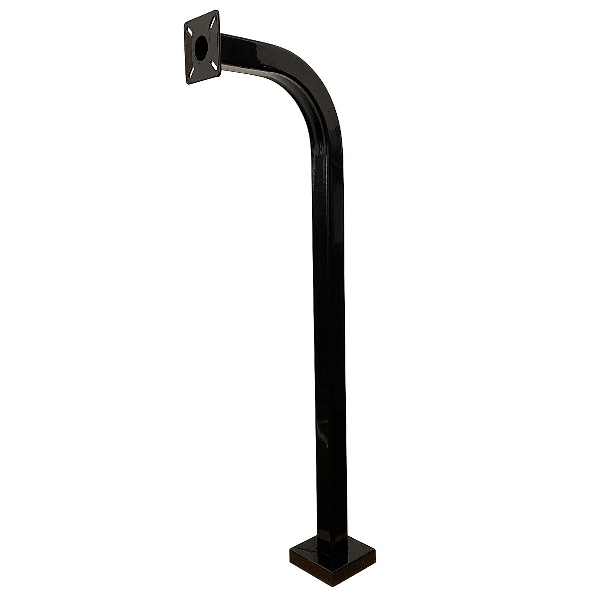 42” Pad Mount Gooseneck 2 Universal Heavy-Duty Steel Keypad Intercom Bolted Stand Curve Pedestal Slide Gate Post Offset Curb Mounts 13” Sweep for Card Readers and Access Control Keypads – Eagle EG088