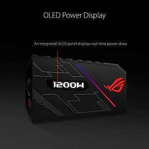 ASUS Rog Thor 1200 Certified 1200W Fully-Modular RGB Power Supply with LiveDash Oled Panel