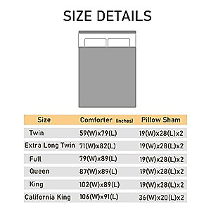 Duvet Cover Sets California King -Ocean Waves Landscape-Bedding Comforter Set Breathable SetsSoft Microfiber 3 Pcs