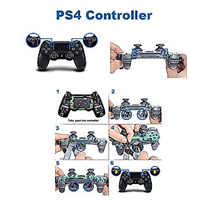 MMOBIEL Full Button Replacement Kit Compatible with Playstation 4 PS4, PS4 Slim, PS4 Pro Dualshock 4 Controller Incl. Screwdriver and Opening Plectrum Matte Black