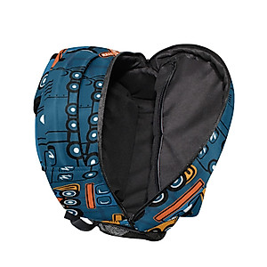 Krafig Colorful Funny Cartoon Steam Train Boys Girls Kids School Backpacks Bookbag, Elementary School Bag Travel Backpack Daypack