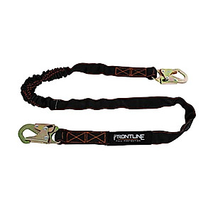 Frontline LIS61S Internal 6' Shock Absorbing Lanyard | Single Leg Lanyard Snap Hook Ends | ANSI & OSHA Compliant