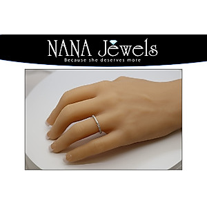 NANA Jewels 2.00ct Princess Lucita Solitaire Engagement Ring Wedding Set Pure Brilliance Zirconia in Silver Size 7