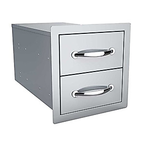 SUNSTONE B-DD12 14-Inch Flush Double Access Drawer