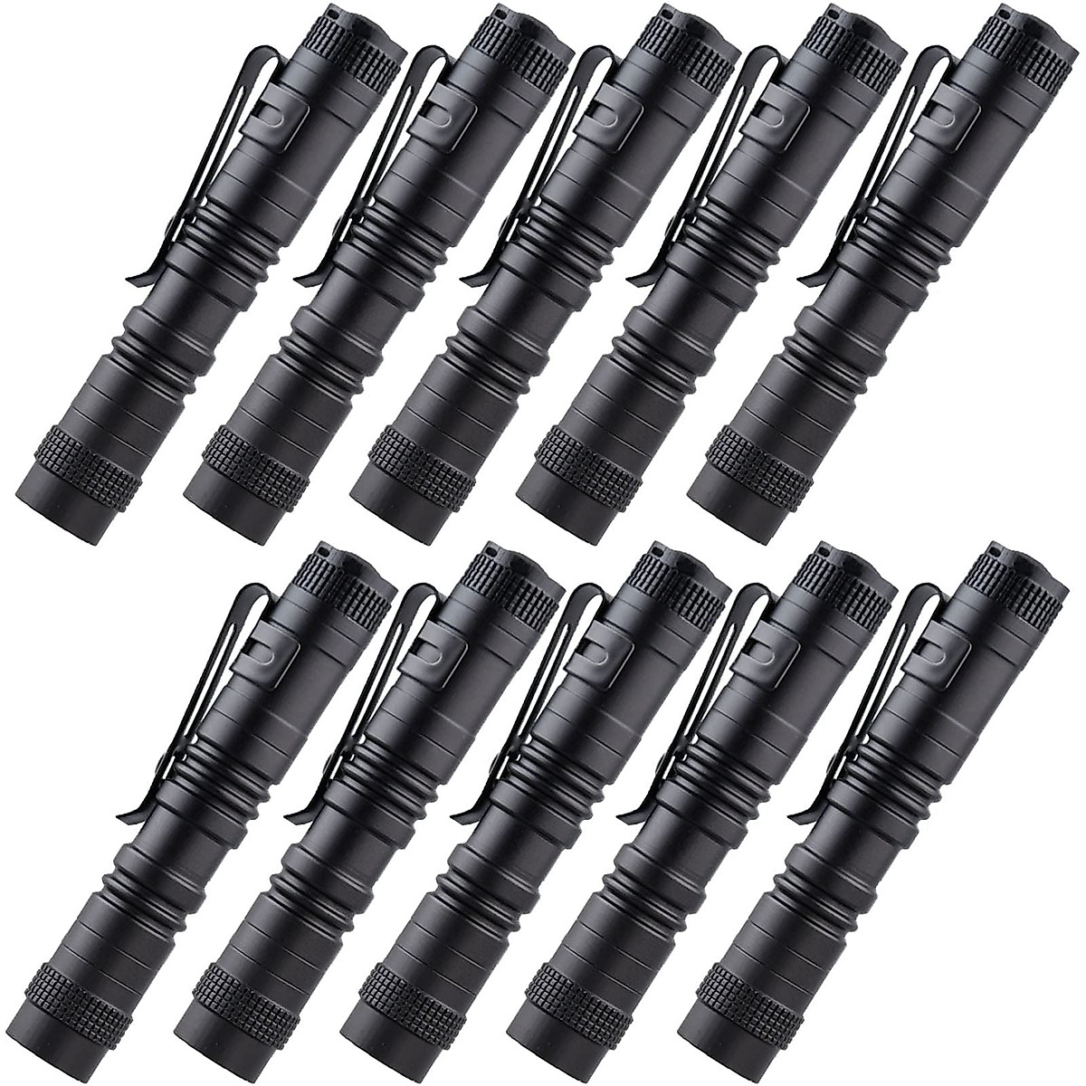 Beieverluck 10 Pack Small Mini LED Flashlight Handheld Pen Light Flashlight Tactical Pocket Torch PenLight with Clip Led Pen Flashlight for Camping Outdoor Emergency Inspection