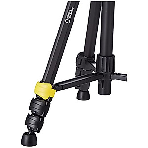 NATIONAL GEOGRAPHIC PhotoTripod Kit Large, with Carrying Bag, 3-Way Head, Quick Release, 4-Section Legs Lever Locks, Geared Centre Column,Load up 3kg, Aluminium, for Canon, Nikon, Sony, NGHP001