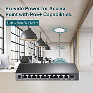 TP-Link TL-SG1210MP, 8 Port Gigabit PoE Switch, 8 PoE+ Ports @123W, w/ 2 Uplink Gigabit Ports + 1 Combo SFP Slot, Plug & Play, Extend, Priority & Isolation Mode,