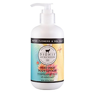 Dionis Goat Milk Hydrating Skincare Scented Cream, Rich & Creamy Daily Moisturizing Water Flowers & Sea Salt Spice Body Lotion For Dry Skin, Made in the USA, Cruelty-Free & Paraben-Free, 8.5 oz Bottle