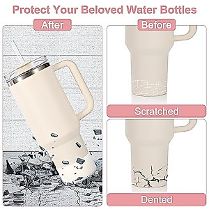 [8 Pcs] Stanley Cup Straw Cover Accessories - Straw Cover Spill Stopper and Boot Sleeve for Stanley Cup Tumbler Accessories,Including 2 Silicone Bottom Boot,2 Straw Cover Cap,4 Leak Sproof Stopper