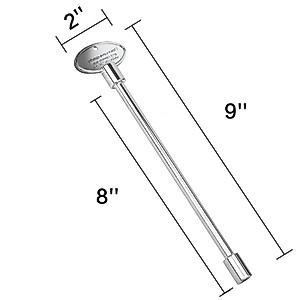 MOFLAME Outddor/Indoor Gas Valve Key for Gas Fire Pits and Fireplaces -8 inch Polished Chrome Gas Key Replacement Fits 1/4" Turn Ball Valve (Pack of 2)