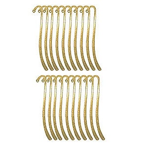Amagogo 20 Bookmarks Book Markers Stationery Label Jewelry, Antique Gold