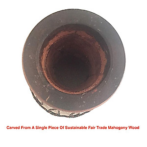 Djembe Drum Solid Wood Deep Carved Bongo Congo African Drum - 12" HIGH MED SIZE - Professional Quality - NOT MADE IN CHINA - JIVE BRAND (Dragon)