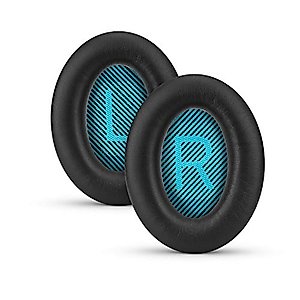 Replacement Earpads for Bose QuietComfort QC 15 25 35 Premium Ear Pads QC15 QC25 QC35 AE2 & SoundLink, Memory Foam, Soft & Long Lasting by Brainwavz