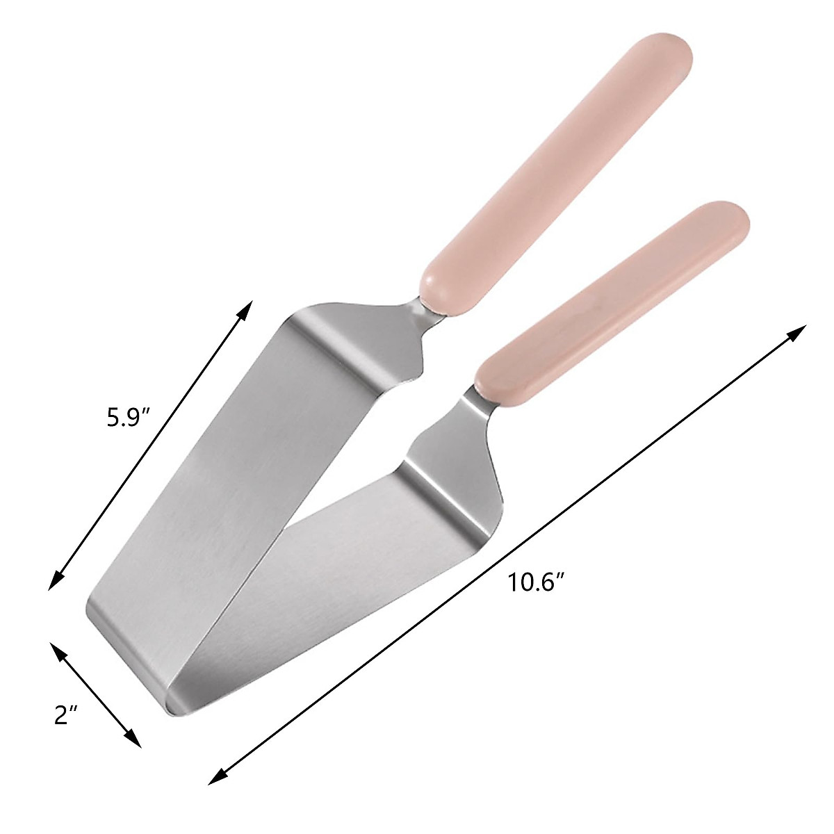 SCWBOEII 2pcs Stainless Steel Cake Slicer Cutter Cake Cutter Tongs for Birthday Party Wedding Pastries Pizza Divider