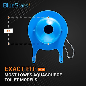 BlueStars Ultra Durable 98923 Lowe's AquaSource Original Flapper Replacement for 1.28 GPF Toilets - Exact Fit For 98923, 312795, 352027, 395280 & 12293 - PACK OF 2