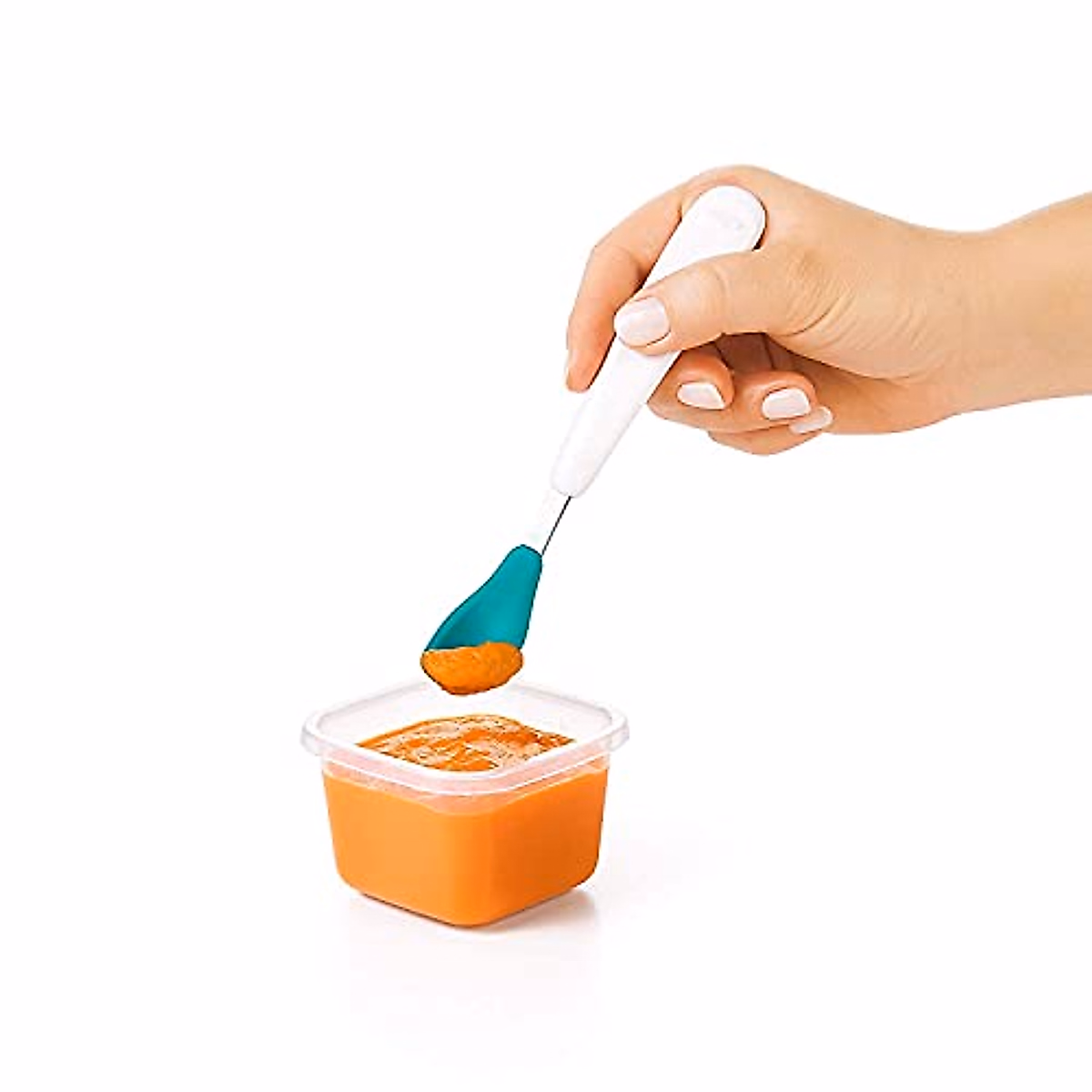 OXO Tot Baby Blocks Food Storage Containers, Teal, 4 Ounce - Set of 2