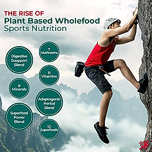 Power Greens, Superfoods Greens Powder, Super Greens, Improve Energy, Recovery and Performance, Probiotics & Digestive Support, Berry Flavor, 30 Servings