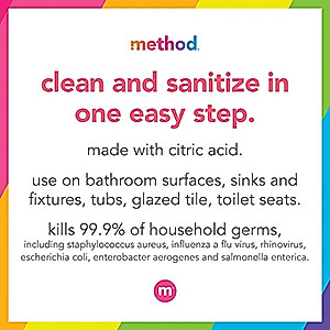 Method Antibacterial Bathroom Cleaner, Spearmint, Removes Mold + Mildew stains, 28 Fl Oz