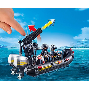 Playmobil Tactical Unit Boat, Multicolor