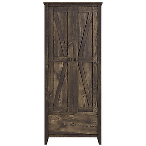 Ameriwood Home Farmington Wide Storage Cabinet, 30", Rustic