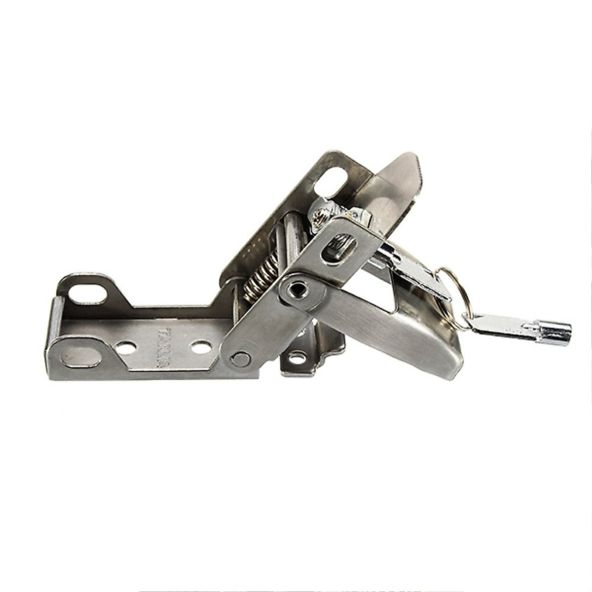 304 Stainless Steel Concealed Toggle Latch Safety Catch Key Locking Spring Loaded Zevenmart