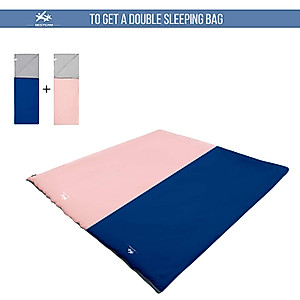 WERTYCITY Warm Weather Sleeping Bag - Portable Waterproof Compact Lightweight, Packable with Compression Sack for Kids Teens Adults Camping Backpacking Hiking(Dark Blue)