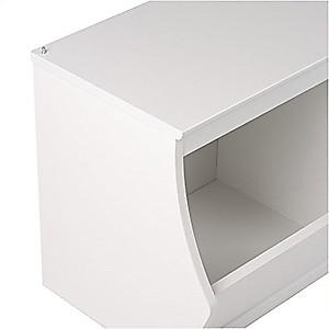 Hawthorne Collections Stackable 3-Bin Storage Cubby in White