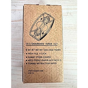 XCMAN Complete Ski Snowboard Side Edge Sharpener Care Tuner Kit with Gummy stone ,PTEX Base Repair Candle