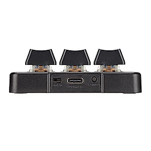 Kafuty-1 USB Mini 3 Key Keypad,3 Keys RGB Backlit Mechanical Gaming Keyboard for Computer,Programming Macro with Software OSU HID Standard Keyboard(Black)