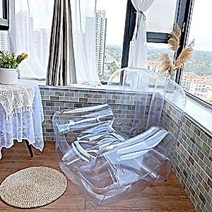 Clear Inflatable Chair for Game Room/Party/Livingroom/Bedroom/Swimming Pool,Transparent Couch Sofa for Lawn
