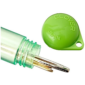 Clover Chibi darning Needles, 6.2" Height x 2.1" Length x 0.8" Width, Blue/White