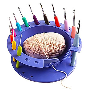 KOKNIT Yarn Bowl - PlasticYarn Bowls for Crocheting with Holes, Preventing Slipping and Tangles, Knitting Bowl Mothers Day Gift for Knitting Lovers