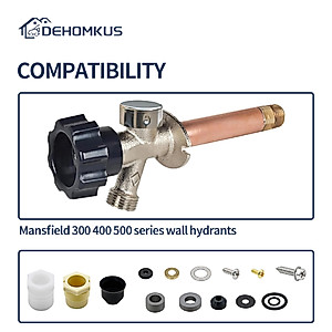 DEHOMKUS 630-7755 Wall Hydrant Repair Kit Compatible with Mansfield Prier Faucet Repair Kit 300 400 500 Series Replacement Pressure Vacuum Breaker Outdoor Faucet Wall Hydrants