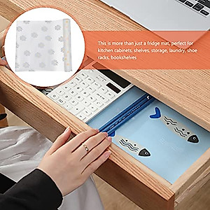 UPKOCH Shelf Liner Daisy Flower Kitchen Drawer Liner Self- Adhesive Waterproof Clear Refrigerator Mat Cabinet Liner Pantry Shelf Liner for Kitchen Cabinets Pantry Shelves