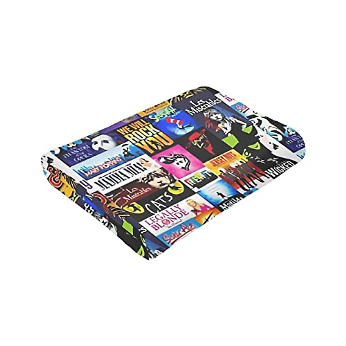 Broadway Musical Collage Blanket Cute Anime Fleece Throw Blankets and Throws for Couch Bed Sofa Office Ultra Soft Lightweight Plush Cozy Warm Flannel Blanket 60"X50"