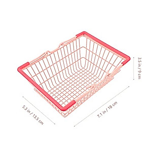 NUOBESTY Mini Shopping Basket Metal Wire Gathering Baskets with Handle Table Top Storage Bins Makeup Organizer for Cosmetic Snacks Display