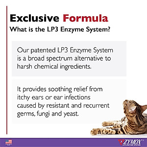 Zymox Enzymatic Ear Cleanser for Cats & Kittens, 4 oz. – Cleans & Refreshes Ear Canal for Relief from Ear Wax & Dirt Buildup